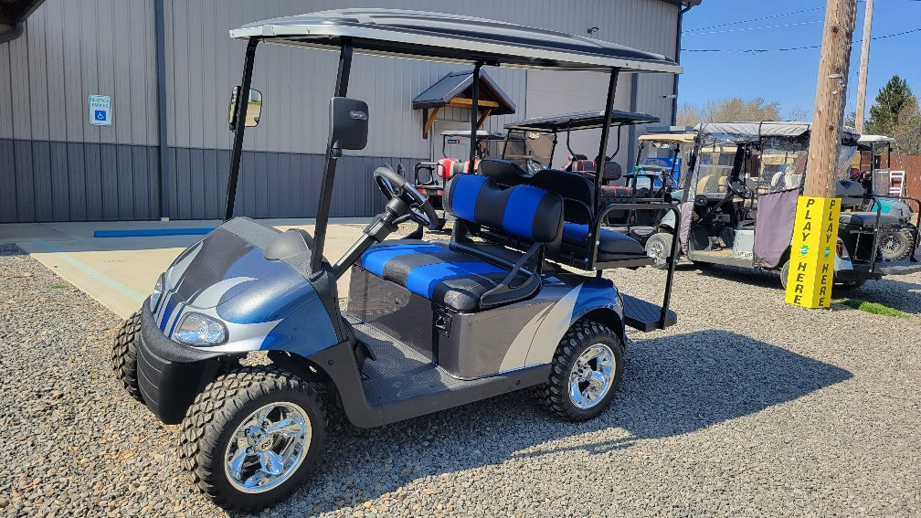 2018 EZGO RXV 48v - Charcoal - Blue - Silver Custom *SOLD* – Easy Does ...