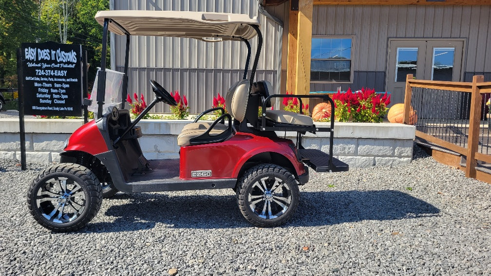 EZGO RXV Lifted - Inferno Red *SOLD* – Easy Does It Customs LLC