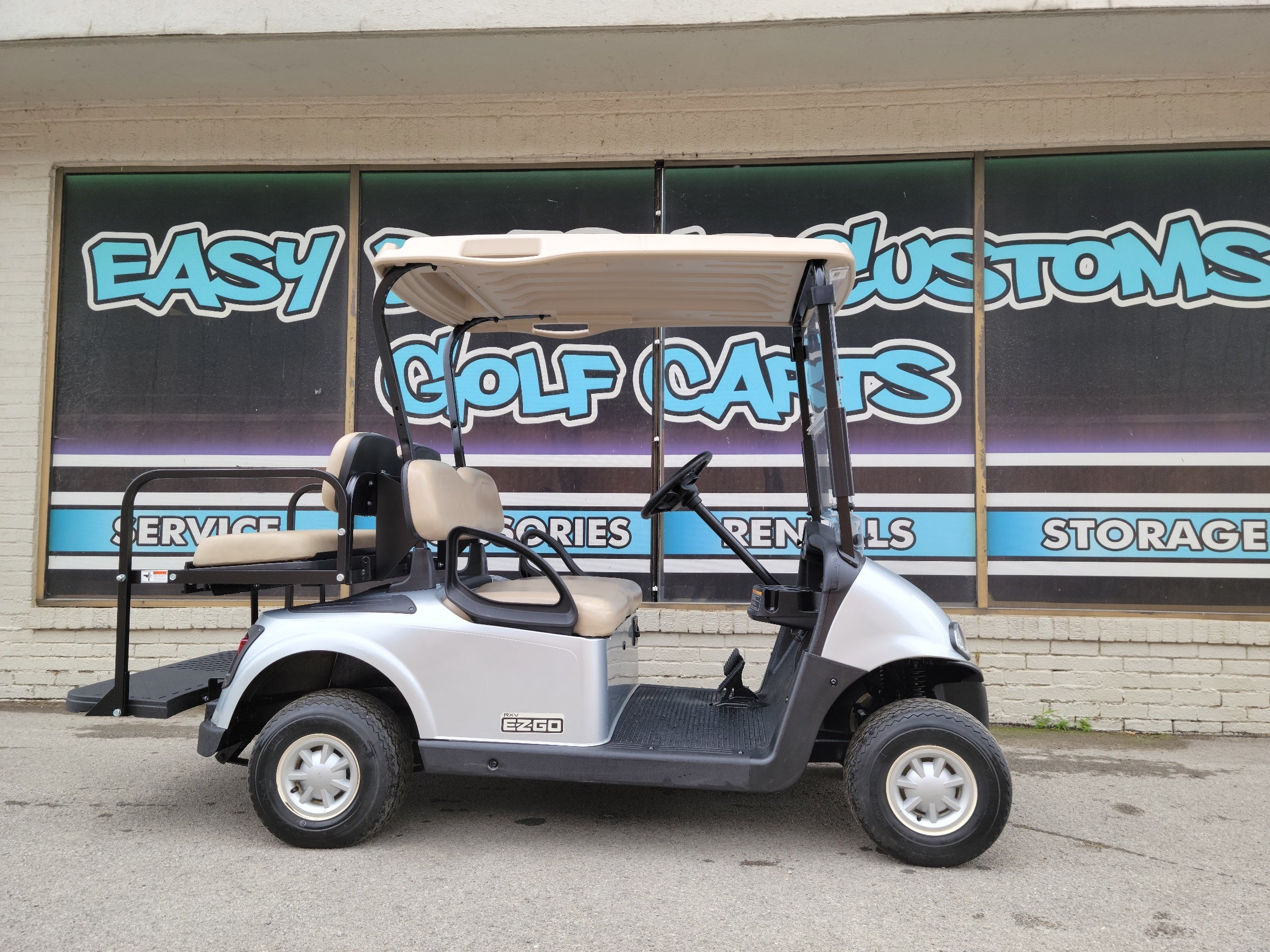 2017 EZGO RXV - Silver w/ Stone Seats *SOLD* – Easy Does It Customs LLC