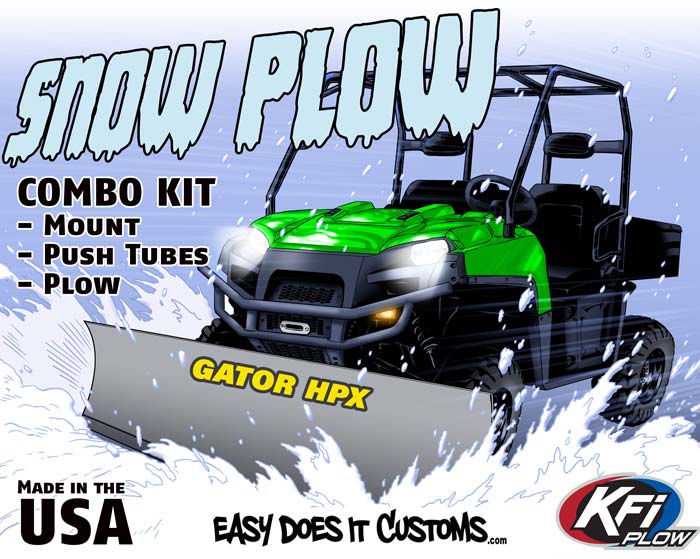 All Years JOHN DEERE Gator HPX 615E / HPX 815E- KFI Snow Plow Package ...